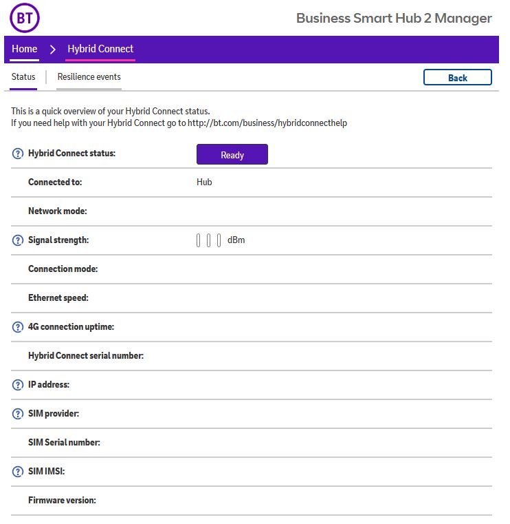 Hybrid Connect status - BT Business Community